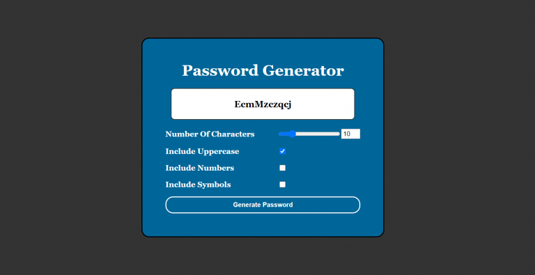 Password Generator In Javascript With Source Code Codezips