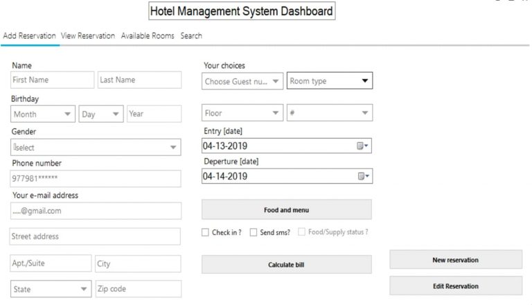 Hotel Management System In C With Source Code Codezips
