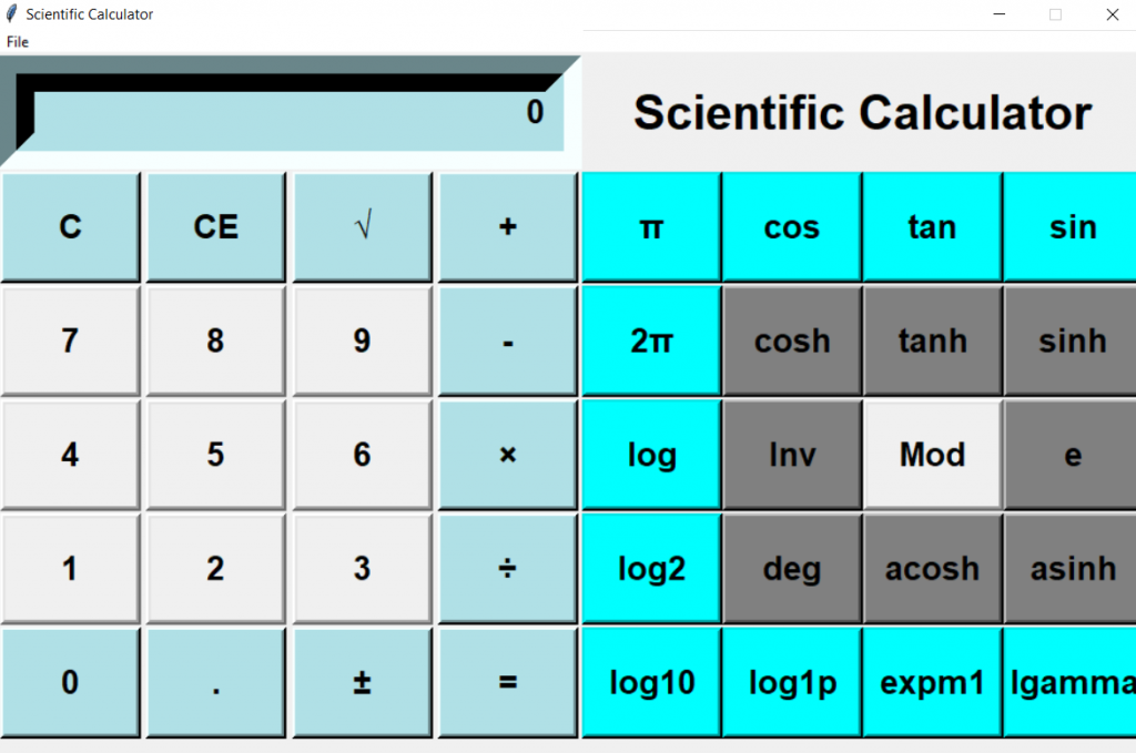 Scientific Calculator In Python With Source Code Codezips