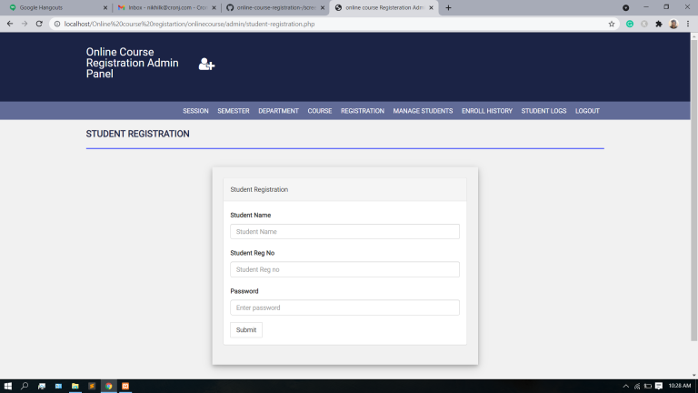 Online Course Registration System in PHP with Source Code – Free Download - Download Free ...