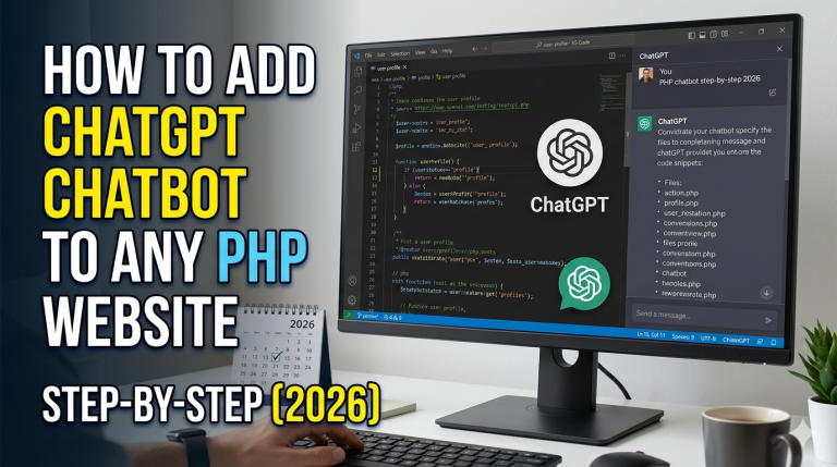 How to Add a ChatGPT Chatbot to Any PHP Website - Step by Step (2026 ...