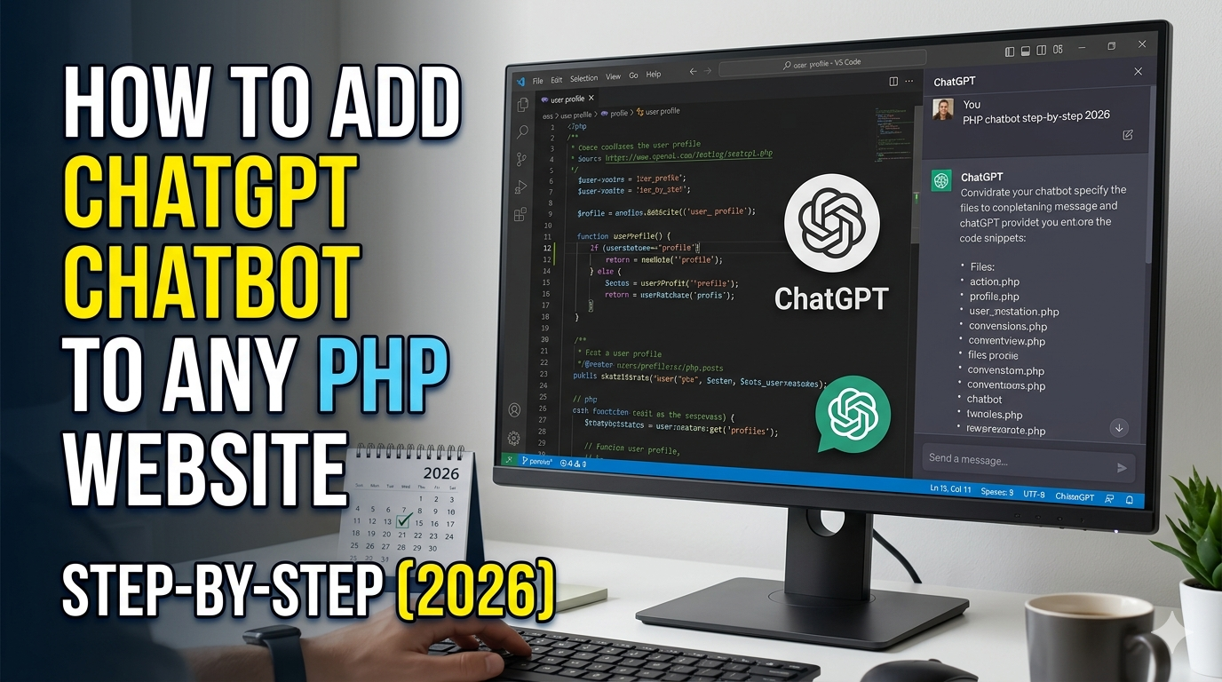 How to Add a ChatGPT Chatbot to Any PHP Website - Step by Step (2026 ...