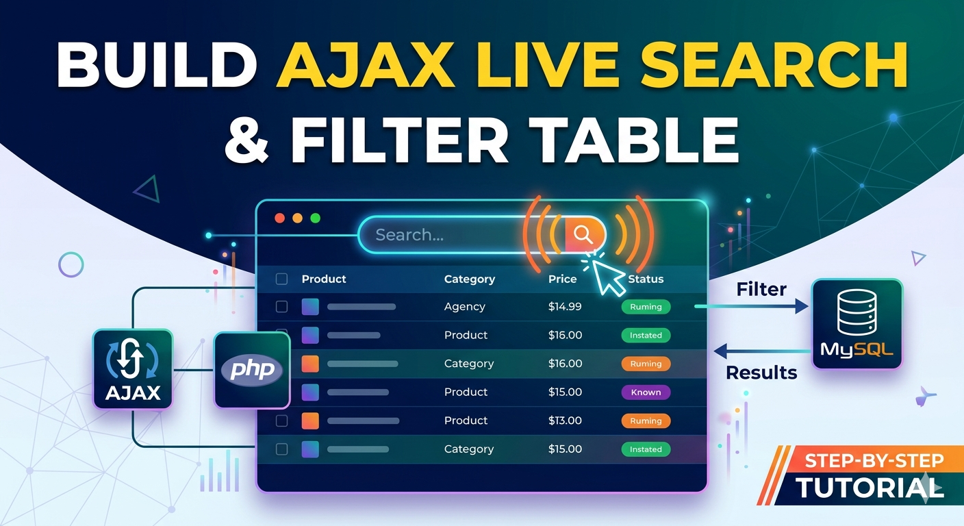 How to Build an AJAX Live Search and Filter Table with PHP and MySQL ...