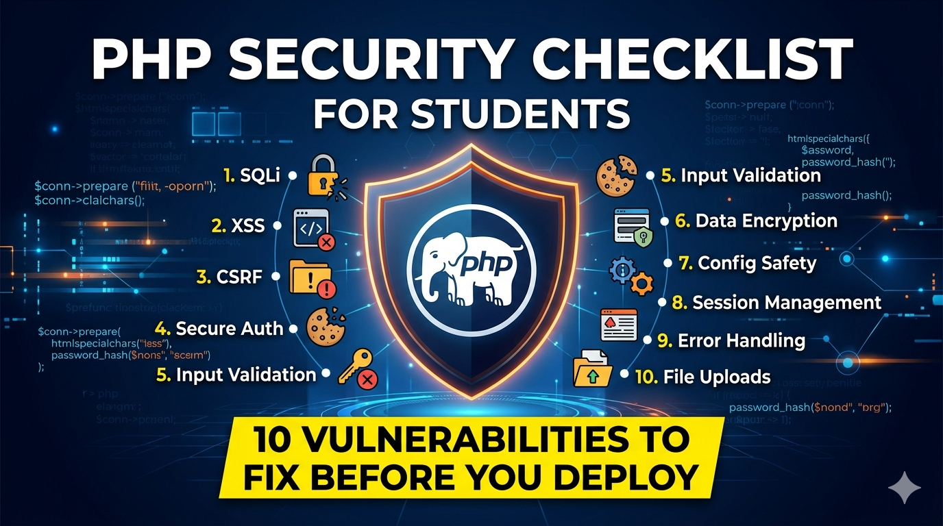 PHP Security Checklist for Students - 10 Vulnerabilities to Fix Before ...